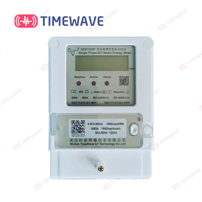 LoRaWAN Single Phase Prepaid Energy Meter 220V Smart Load Identification LCD Screen Real-time ...
