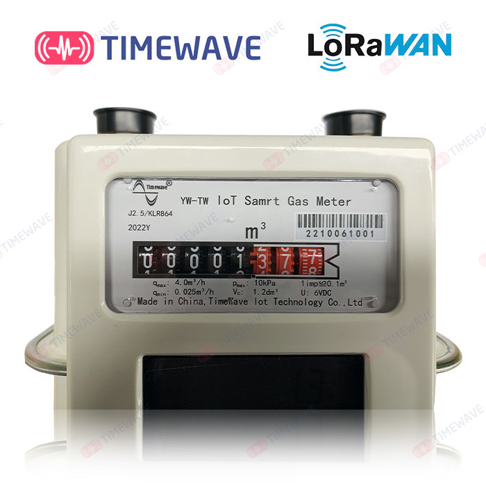 LoRaWAN Remote Smart Gas Meter Wireless LoRaWAN Horizontal Installation For Consumption ...
