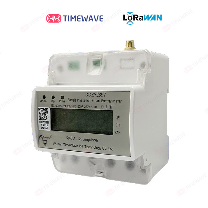 Single Phase RS485/LoRaWAN/CAT.1 Modbus DIN Rail Smart Prepaid Digital Energy Meter
